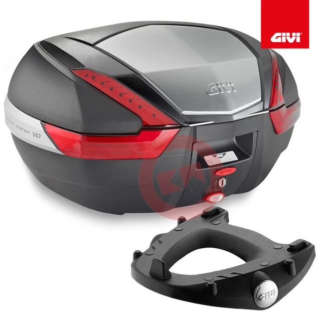 GIVI SET TOP-CASE Topcase V47N Plaque SR370 Yamaha X-Max 250 2010-2013 ...