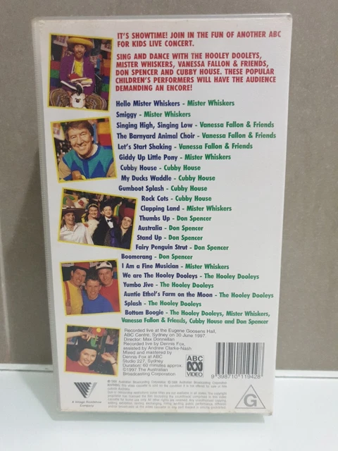 ABC FOR KIDS VHS Live Concert SHOWTIME 1998 Australia TV Video TESTED ...