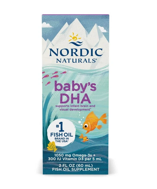 BABY'S DHA FISH Oil, 1050mg Omega-3 with Vitamin D3 (EAN 768990891021 ...