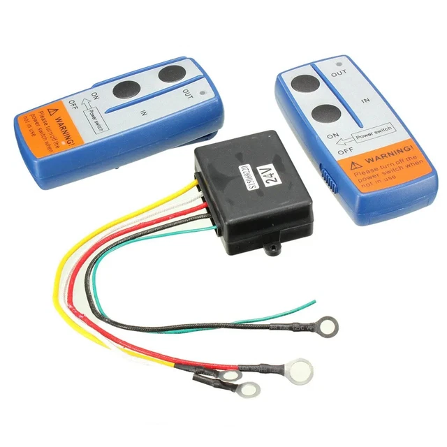 REMOTE CONTROLLER ELECTRIC Wireless Winch Crane Recovery For Truck ATV ...