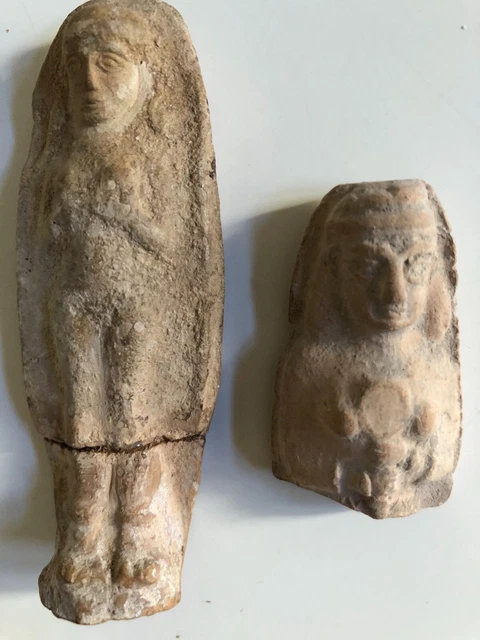 STATUETTES (TERRE CUITE) anciennes .Moyen orient. Mésopotamie. Déesse ...