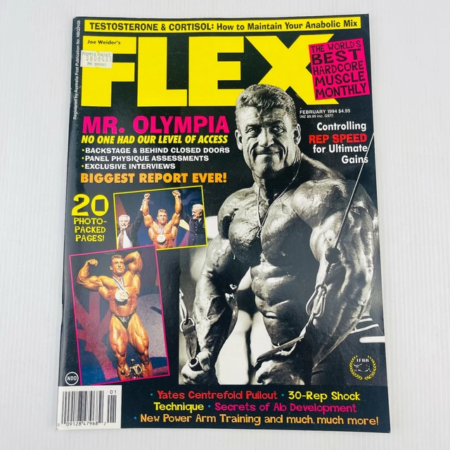 VINTAGE JOE WEIDER'S Flex Body Building Magazine February 1994 $56.25 ...
