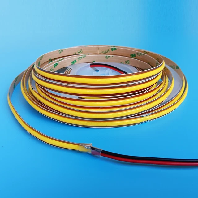 CUT FREELY 12V 24V COB LED Flexible Strip Light Tape 528LEDs/m Ra85 ...