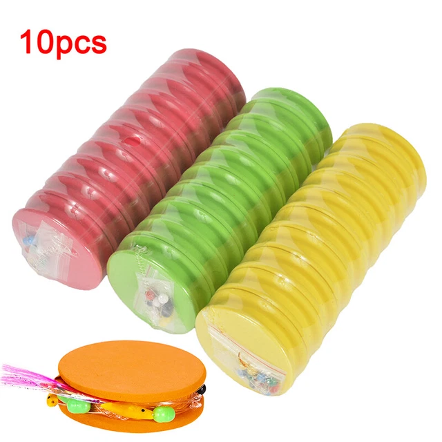 10PCS FISHING CARP Fishing Rig Winders Pulleys Thread Line Leader Foam ...