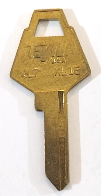 BLANK KEY TAYLOR Marked "XL7 XL15" Appx 2” Uncut New Old Stock *Choose ...