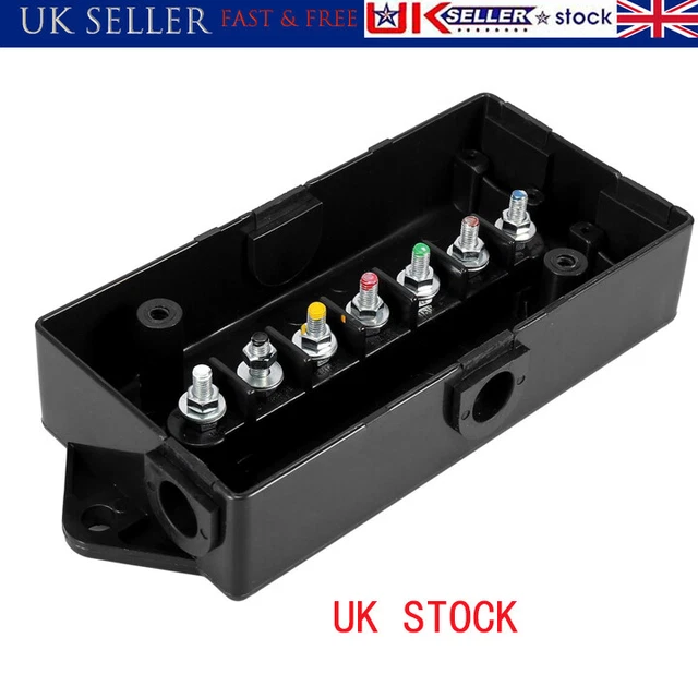7 GANG TRAILER Wire Connector Junction Box 7 Pole Cable Connection Box ...