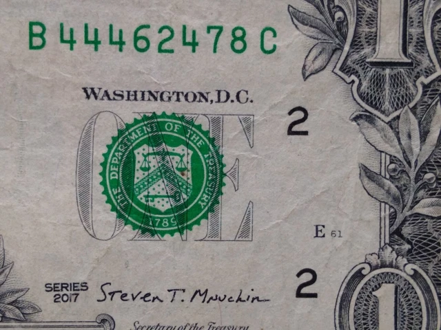 WEST YORK IL Zip Code Note Fancy Serial Number One Dollar Bill ...