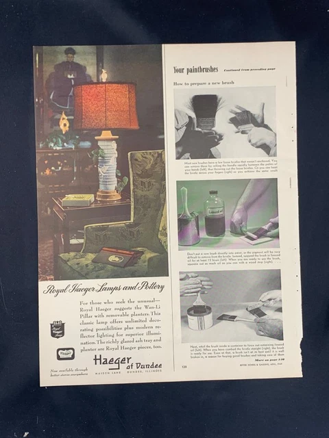 MAGAZINE AD* - 1949 - Haeger Pottery - Dundee, IL - Mid Century Modern ...