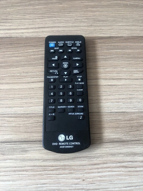 GENUINE LG AKB72956401 Portable DVD Player Remote Control DP581B DP582 ...
