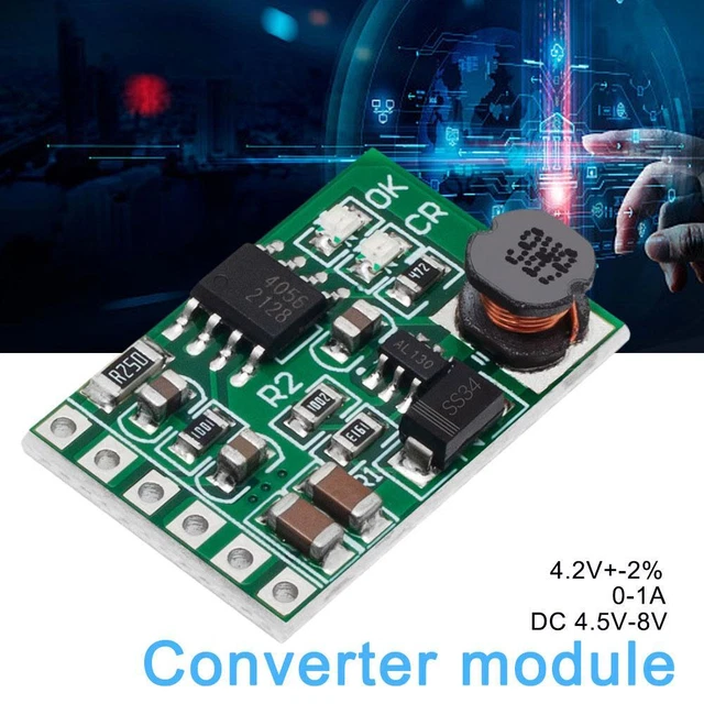 LITHIUM LI-ION LIPO Battery Charger Module 3.7v 4.2v Boost Step Up 5V ...