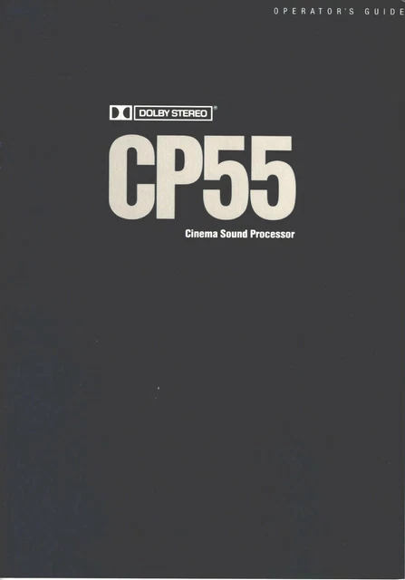BEDIENUNGSANLEITUNG [PDF-DATEI] # Dolby # CP-55 # Operator's Guide # englisch EUR 6,99 - PicClick DE