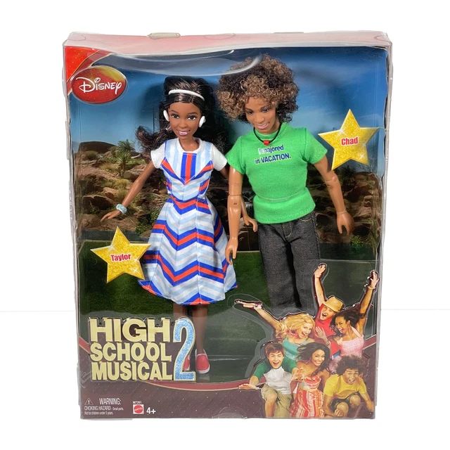DISNEY HIGH SCHOOL Musical 2 Movie Taylor & Chad Dolls Set Mattel 2007 ...