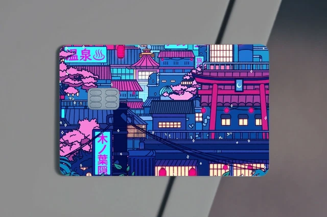 CYBERPUNK VILLAGE | Anime | Credit Card Sticker | Credit Card Skin | £3 ...