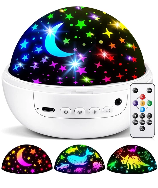 SENSORY BABY NIGHT Light Projector, 93 Lighting Modes, Dimmable, Timer ...