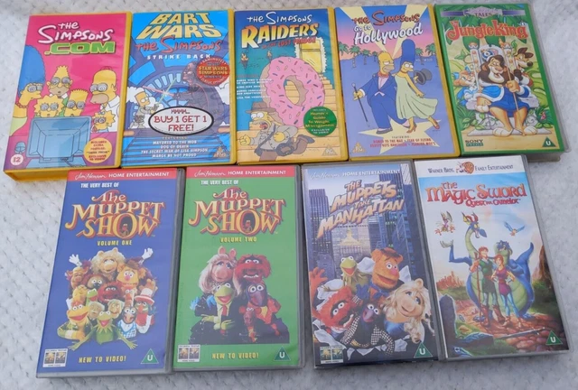 VARIOUS VHS BUNDLE X9 VHS Video Cassette Tapes Simpsons etc ** All ...