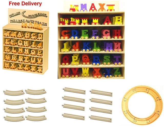 WOODEN NAME TRAIN Letters Set For Personalized Christening Birthday ...