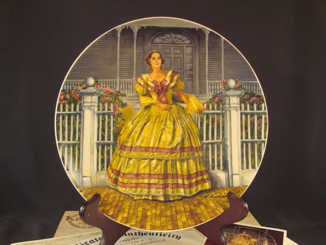 MELANIE GONE WITH the Wind Knowles Collector's Plate Collection Box ...