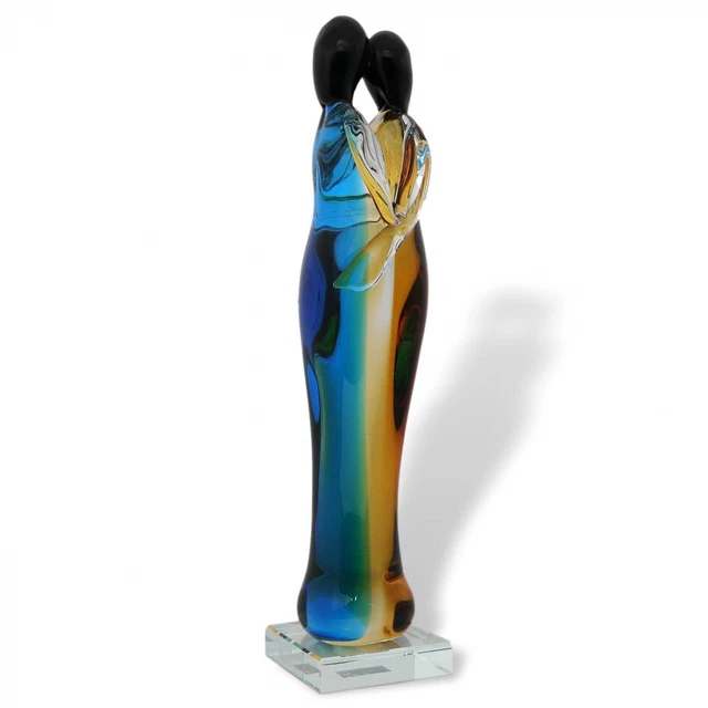 SCULPTURE EN VERRE figure amour verre couple amoureux conception de ...
