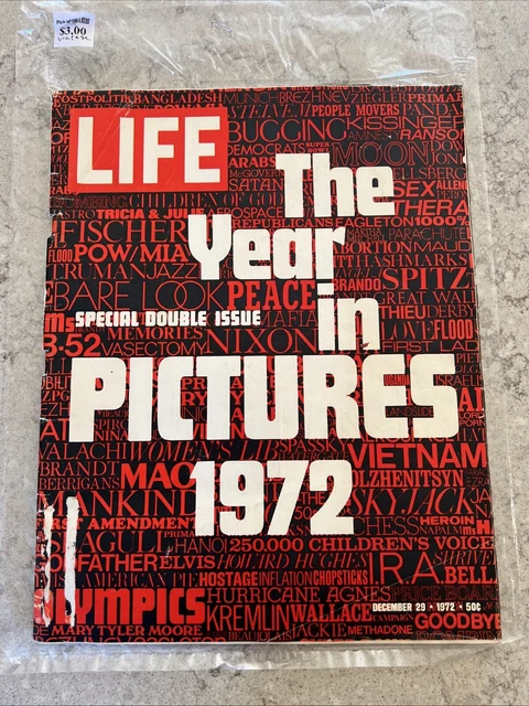 LIFE MAGAZINE LAST Issue - Year In Pictures - December 29, 1972 Vintage ...