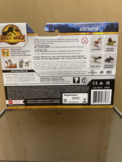 JURASSIC WORLD DOMINION Ferocious Pack Atrociraptor Dinosaur Retail is ...