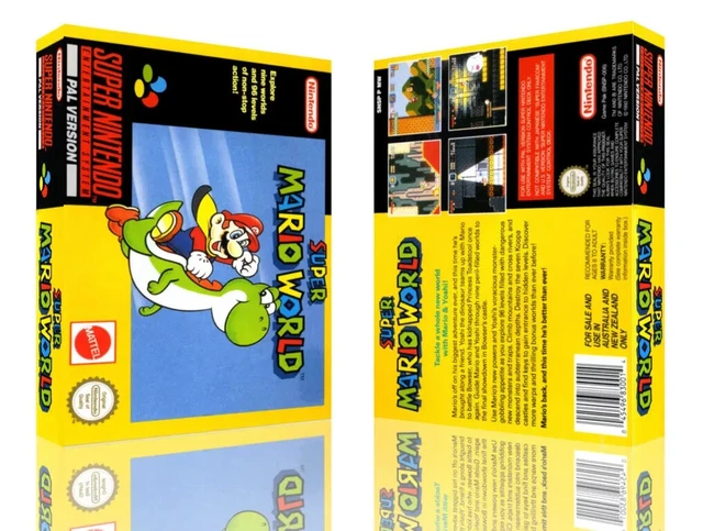 SUPER MARIO WORLD SNES Case Box + Cover Art Work Only (No Game) £8.99 ...