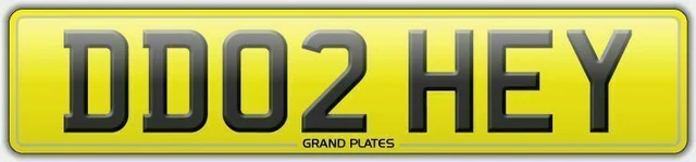 DD INITIALS NUMBER Plate Djd Dbd Dsd Registration Dd02 Hey Reg All Fees Included £499.00 ...