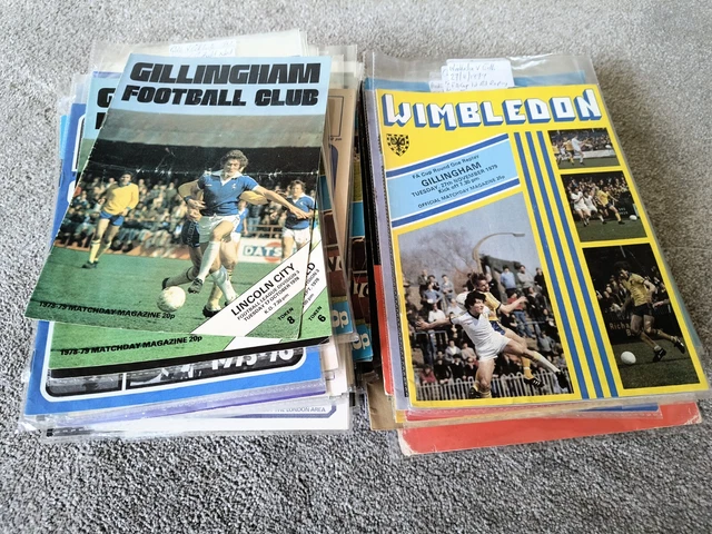 186 X GILLINGHAM Football Club Programmes 1970's Gills GFC £29.99 ...