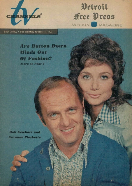 DETROIT FREE PRESS TV MAGAZINE (NOV 1972) BOB NEWHART, SUZANNE ...