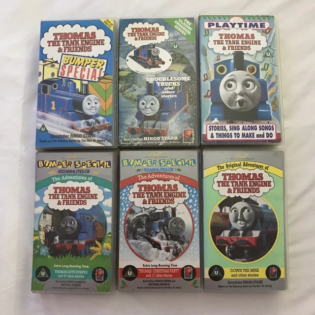 6 X THOMAS THE TANK ENGINE & FRIENDS VHS VIDEO BUNDLE BUMPER SPECIAL ...
