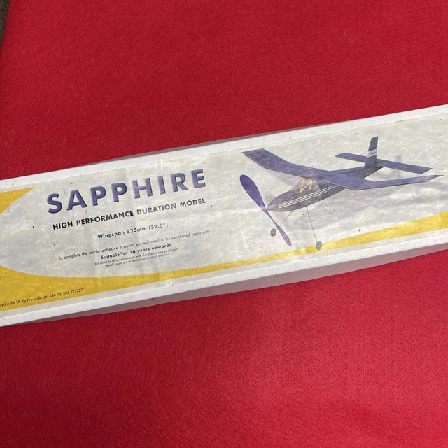 WEST WINGS SAPPHIRE Rubber Band Kit Model Aeroplane Build Balse ...