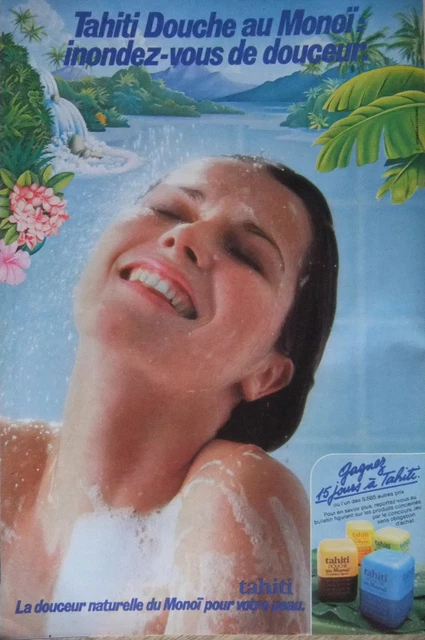 PUBLICITÉ 1980 TAHITI Douche Au Monoï Douceur Naturelle - Advertising ...