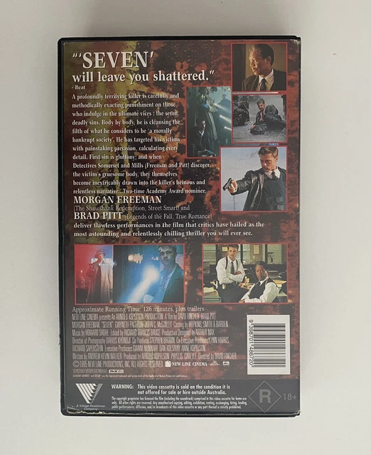 SEVEN [VHS] ROADSHOW Video Big Box Ex-Rental Tape David Fincher Se7en 1995 $24.95 - PicClick AU