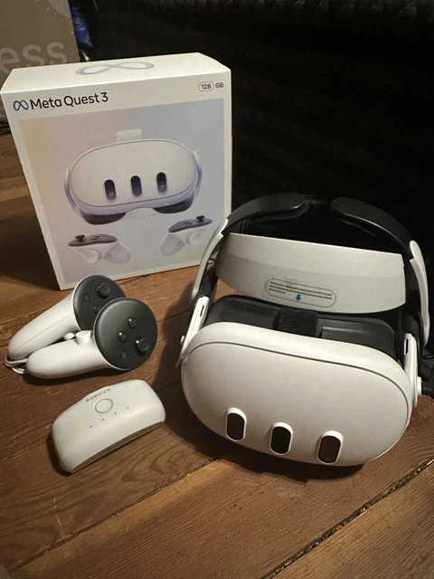 META QUEST 3 *AND* BOBOVR M3 Pro Battery Pack Headstrap 128GB (Ships ...