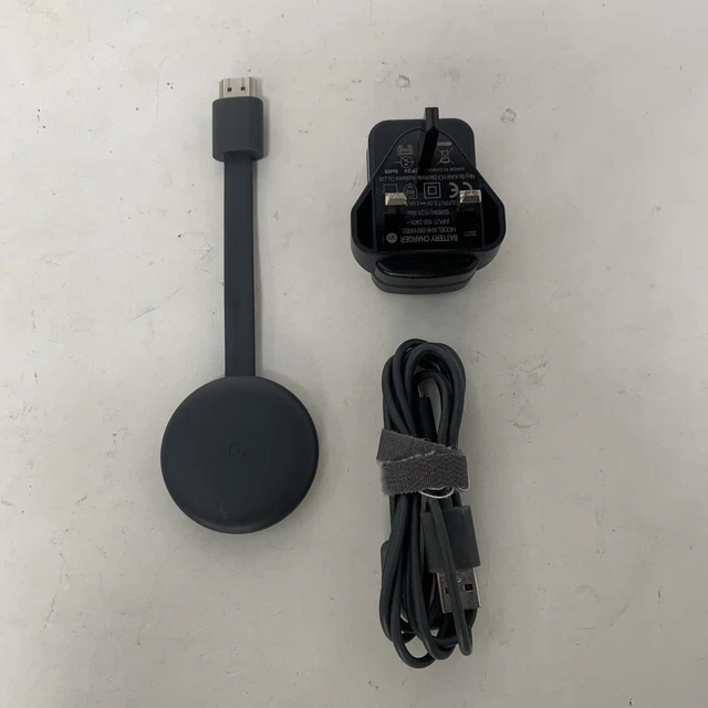 GOOGLE CHROMECAST 3RD Gen Model NC2-6A5 With Adapter. FAST DISPATCH £29 ...