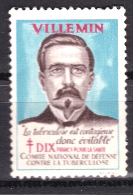 TIMBRE FRANCE VIGNETTE Contre La Tuberculose Villemin-Nsg.tb-Voir Scan-Z042 EUR 1,00 - PicClick FR