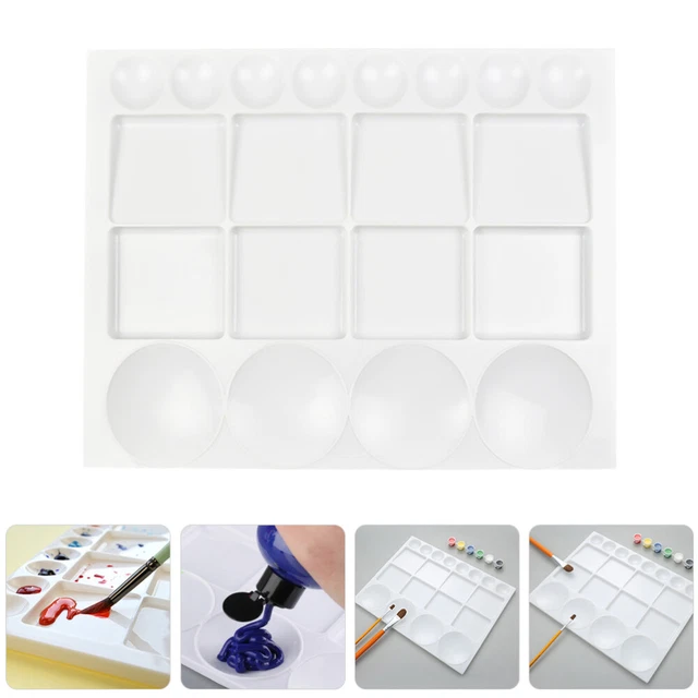 PLASTIC PAINT COLOR Palette Painting Pallet Tray Plastic Water Color ...