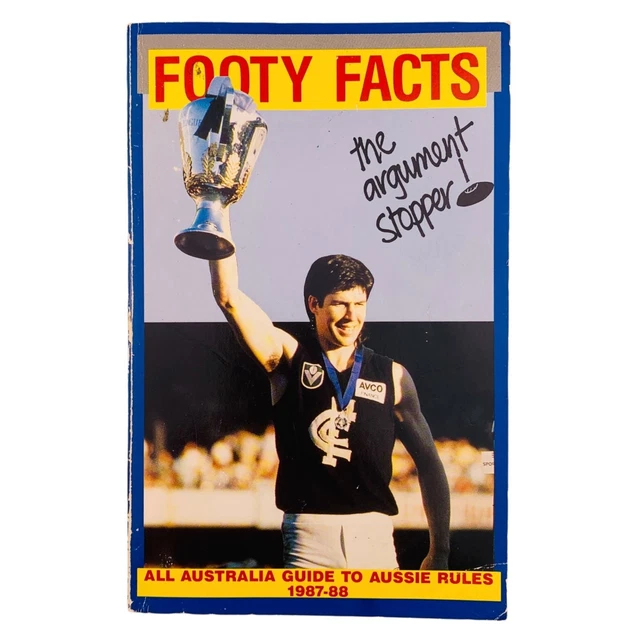 AUSTRALIAN RULES FOOTBALL AFL-VFL Football 1988 Footy Facts Paperback ...