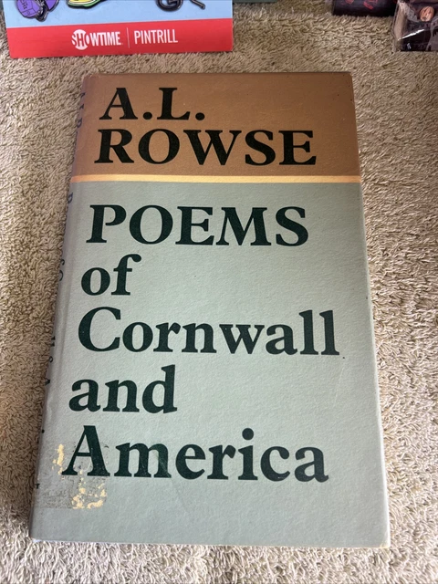 SIGNÉ A L Rowse Poems of Cornwall and America 1967 Poetry Hardback 1er ...