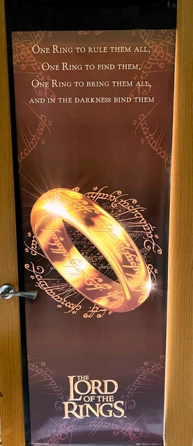 2002 THE LORD Of The Rings Door Poster 21" x 62" OFFICIALLY LICENSED ...