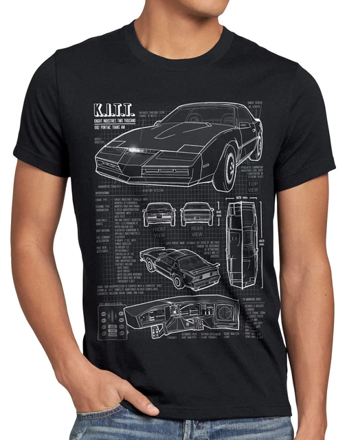 K.I.T.T. HERREN T-SHIRT trans am michael knight rider kitt hasselhoff ...