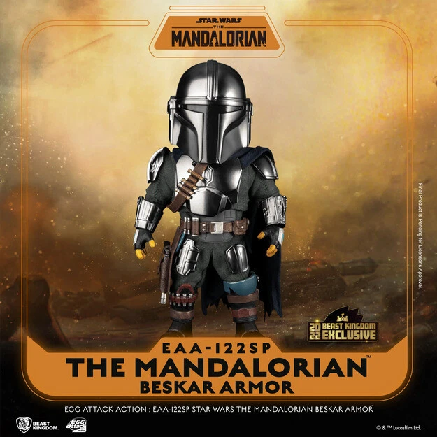 STAR WARS MANDALORIAN Beskar Armor Egg Attack Figurine Beast Kingdom ...