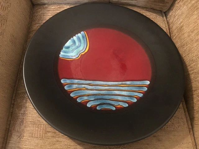 POOLE POTTERY MILLENNIUM PLATE 40cm DIAMETER DESIGNED BY ALAN CLARK £55 ...