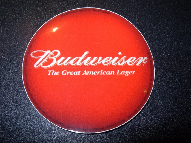 BUDWEISER GREAT AMERICAN Lager Red Circle Logo STICKER decal craft beer ...
