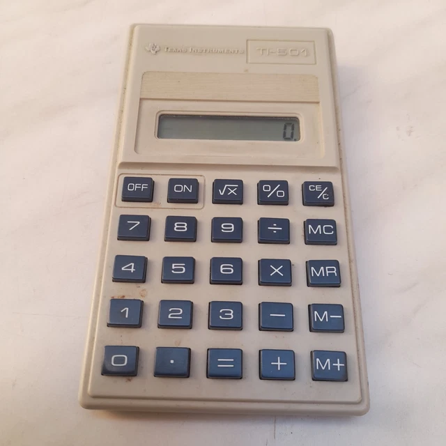 CALCOLATRICE TEXAS INSTRUMENTS mod. TI-501 NON FUNZIONANTE, anni '70 ...