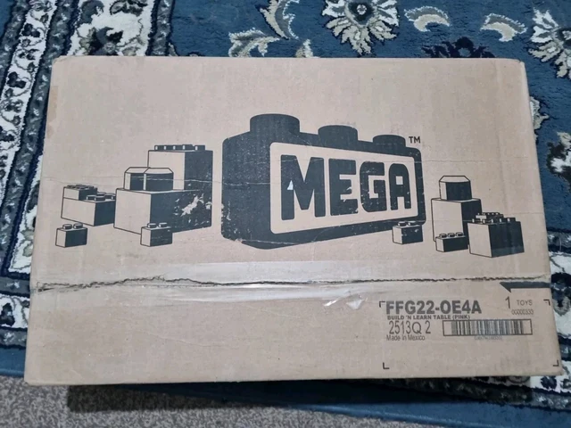 MEGA BLOKS BUILD 'N Learn Table Pink & Purple Building Toy £14.99 ...