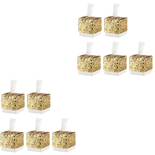 50 STÜCKE FUNKEL süßigkeiten box diy papierhochzeit favor box braut ...