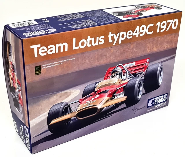 EBBRO 1/20 - Lotus Type 49C Team Lotus 1970 - Plastic Model Car F1 Kit ...