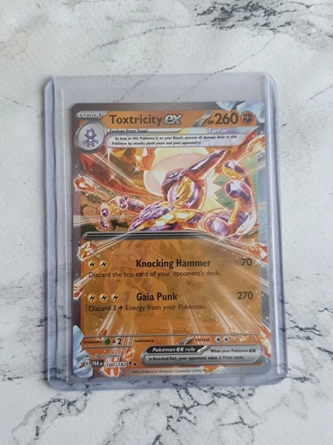 POKÉMON TCG CARD TOXTRICITY EX Paradox Rift 100/182 Holo Double Rare ...