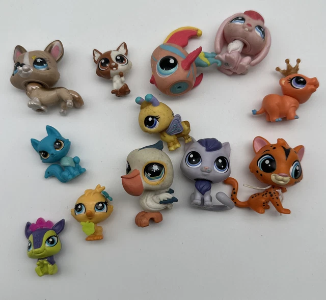 LOT OF LITTLEST Pet Shop LPS Cat Dog Rabbit Bug Fish Minis Bird $34.99 ...