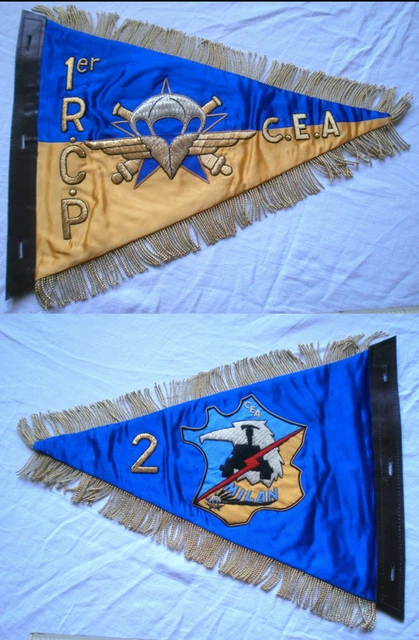 FANION 1° RCP CEA 2° Section Chasseur Parachutiste insigne opex TAP ...